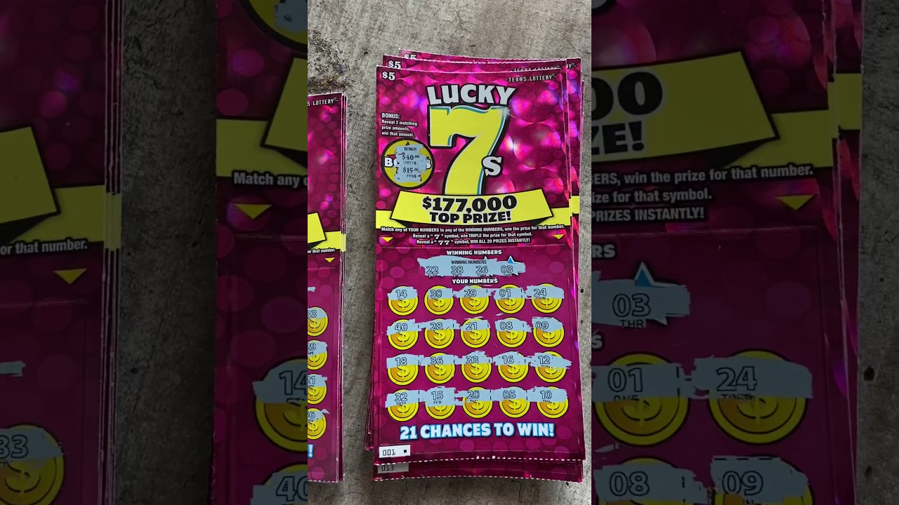 Half Book 185 Scratch Off Tickets Lucky 7s Texas Lottery Youtube