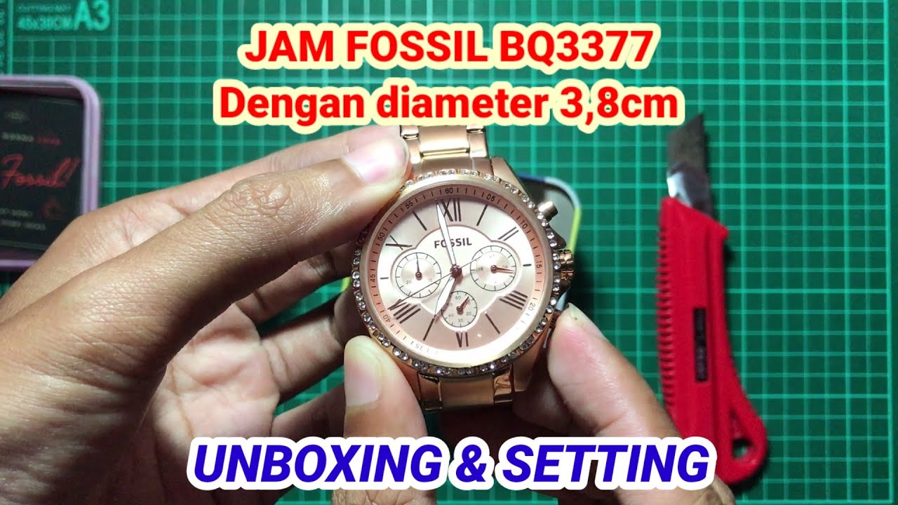 Unboxing Dan Cara Mengatur Jam Fossil BQ3377 Diameter 3,8 cm - YouTube