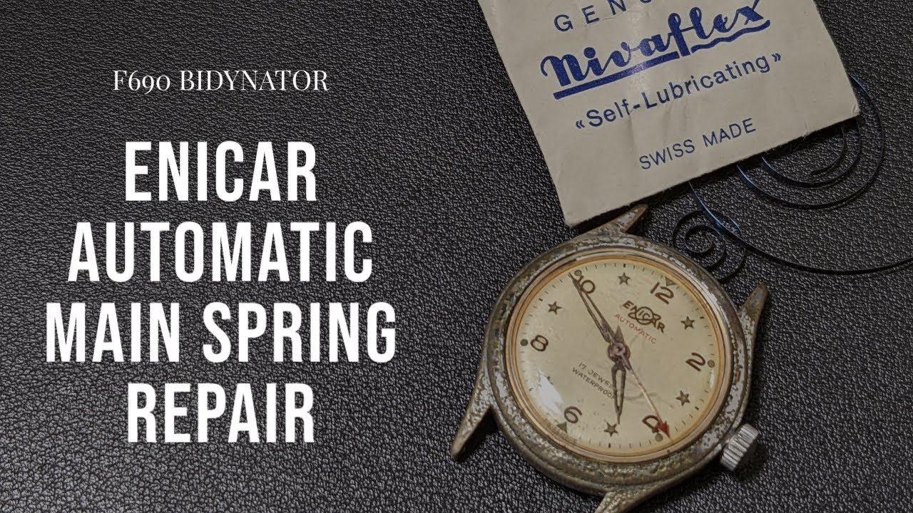 Enicar Automatic Mechanical Wristwatch Repair - F 690 BIDYNATOR - YouTube