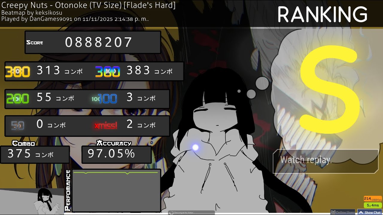 Otonoke (TV size) - Creepy Nuts [Hard] – S Rank Osu!Mania - YouTube