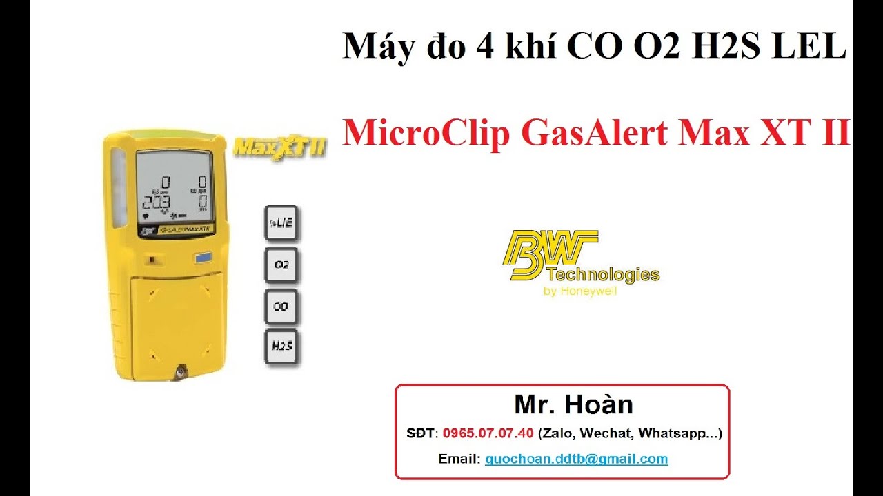 hieu chuan may do 4 loai khi co o2 h2s lel microclip gasalert max xt ii ...