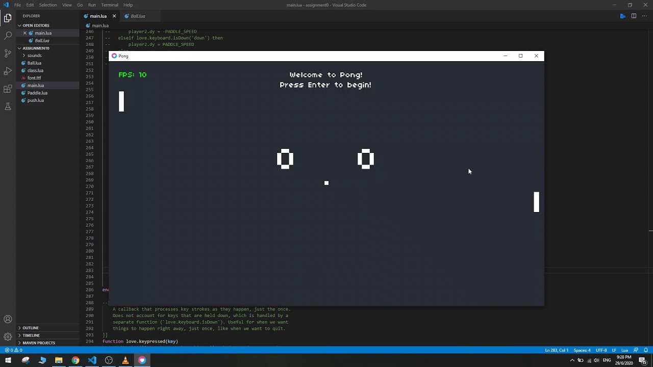 Pong Ai Assignment 0 Cs50s Introduction To Game Development Youtube