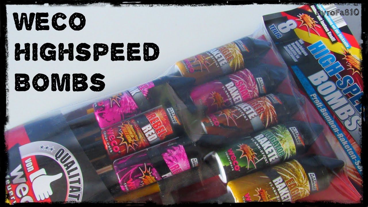 Weco - High-Speed Bombs | 8-teiliges Raketensortiment | [Full-HD] - YouTube