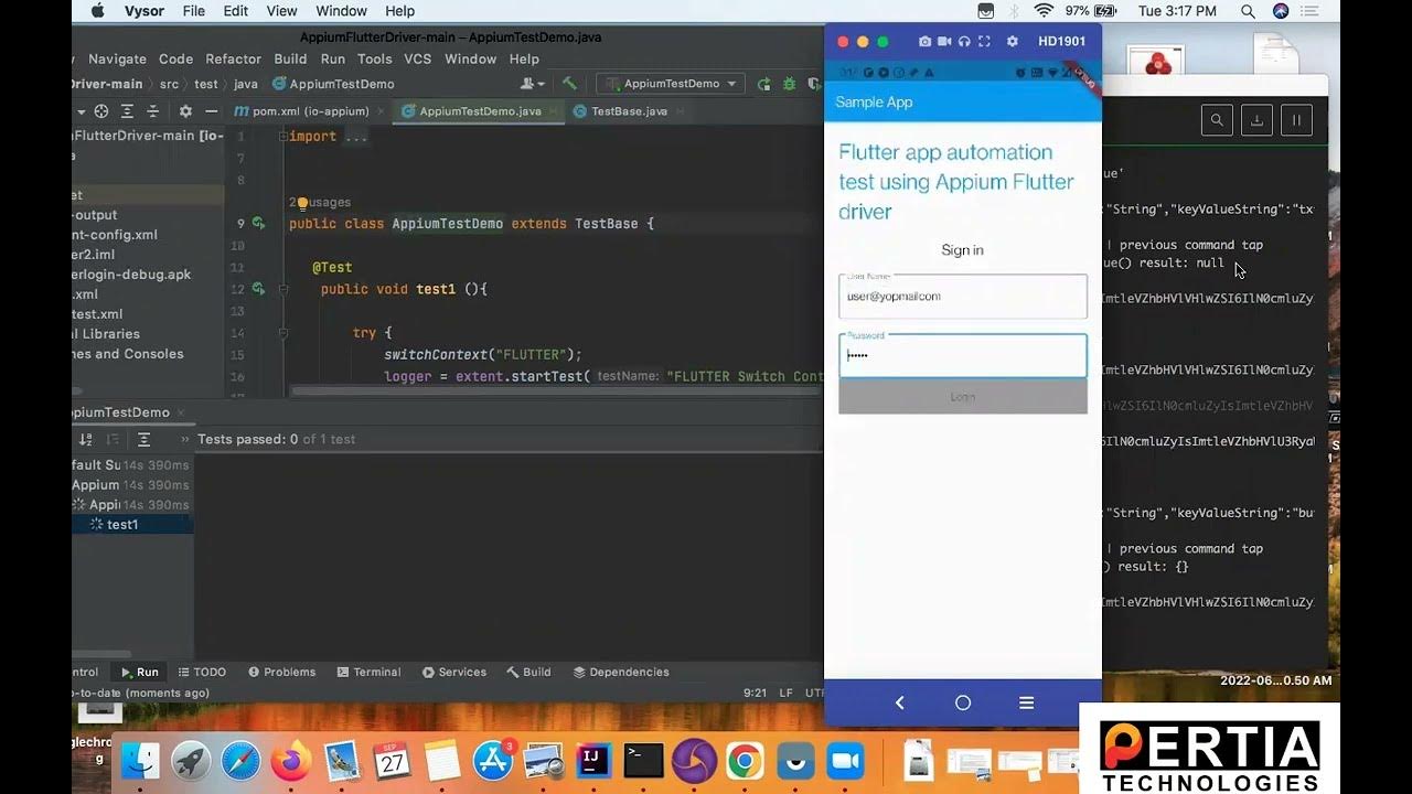 Flutter Application Automation Demo Appium Flutter Driver Youtube
