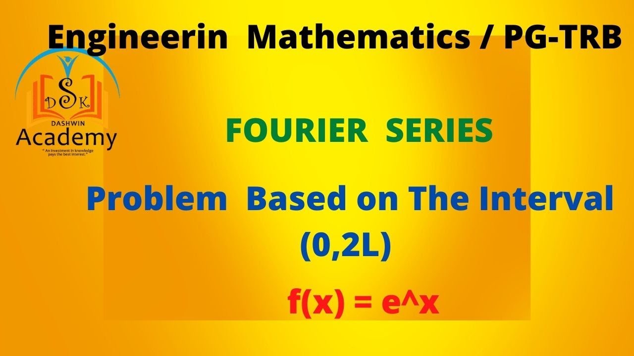 PG TRB Maths in Tamil/ Fourier series for Engineering maths -III unit 2 / Problem solving in ...