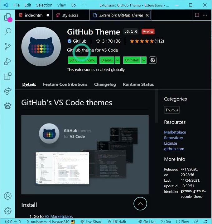Github Theme For Vs Code Attractive Extension For Vs Code Vscode Github Vscodeextensions 9703