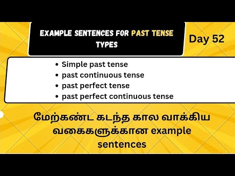 example sentences for past tense types - YouTube
