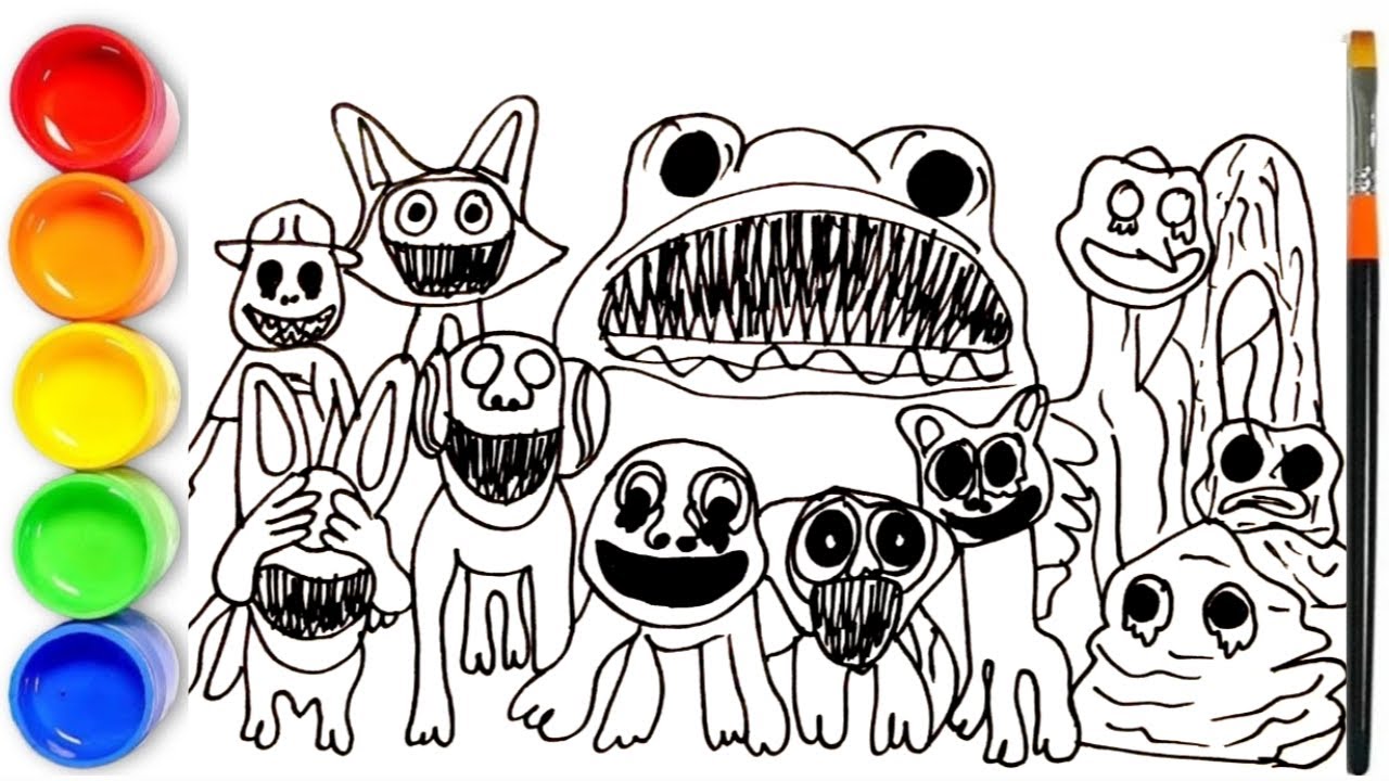 How to draw Zoonomaly, Zoonomaly Drawing, Zoonomaly Horror Game - YouTube