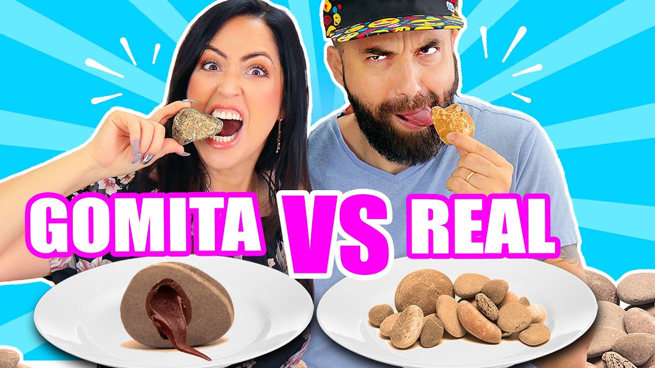 Comida de GOMA vs REAL con El Pipi! Piedras, Ranas 😱 Food Challenge ...