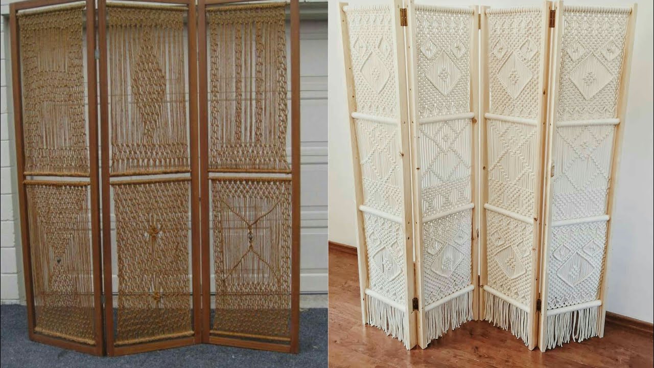 Most amazing and demanding macrame room divider for home - YouTube