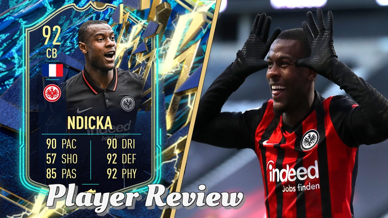 6'4 BEAST!💪 92 TOTS EVAN NDICKA PLAYER REVIEW! FIFA 22 ULTIMATE TEAM ...