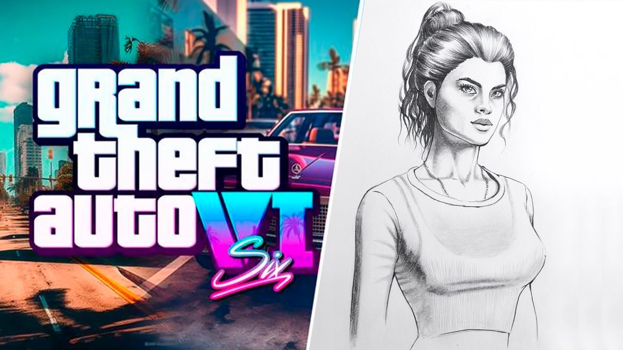 How to draw a girl || Lucia GTA VI character pencil sketch - YouTube