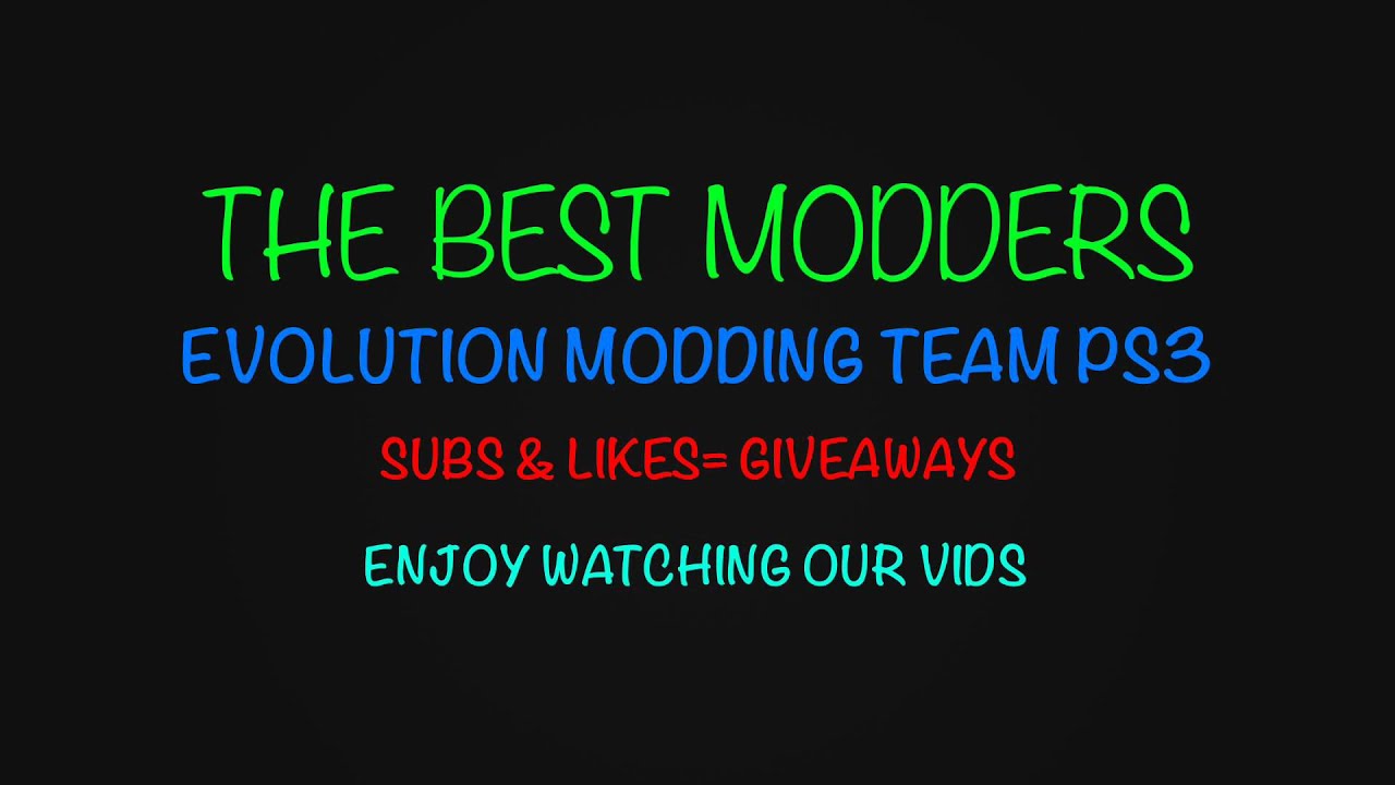 INTRO 4 Evolution Modding Team PS3 - YouTube