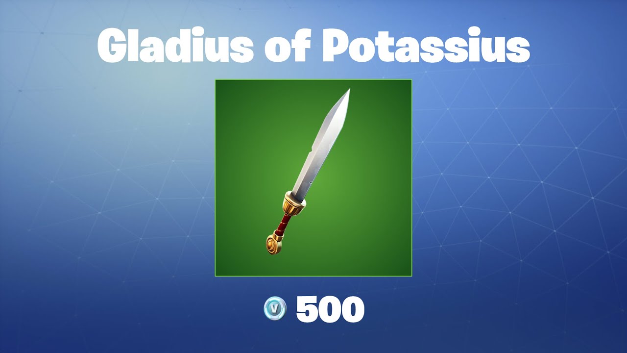 Gladius of Potassius | Fortnite Pickaxe - YouTube