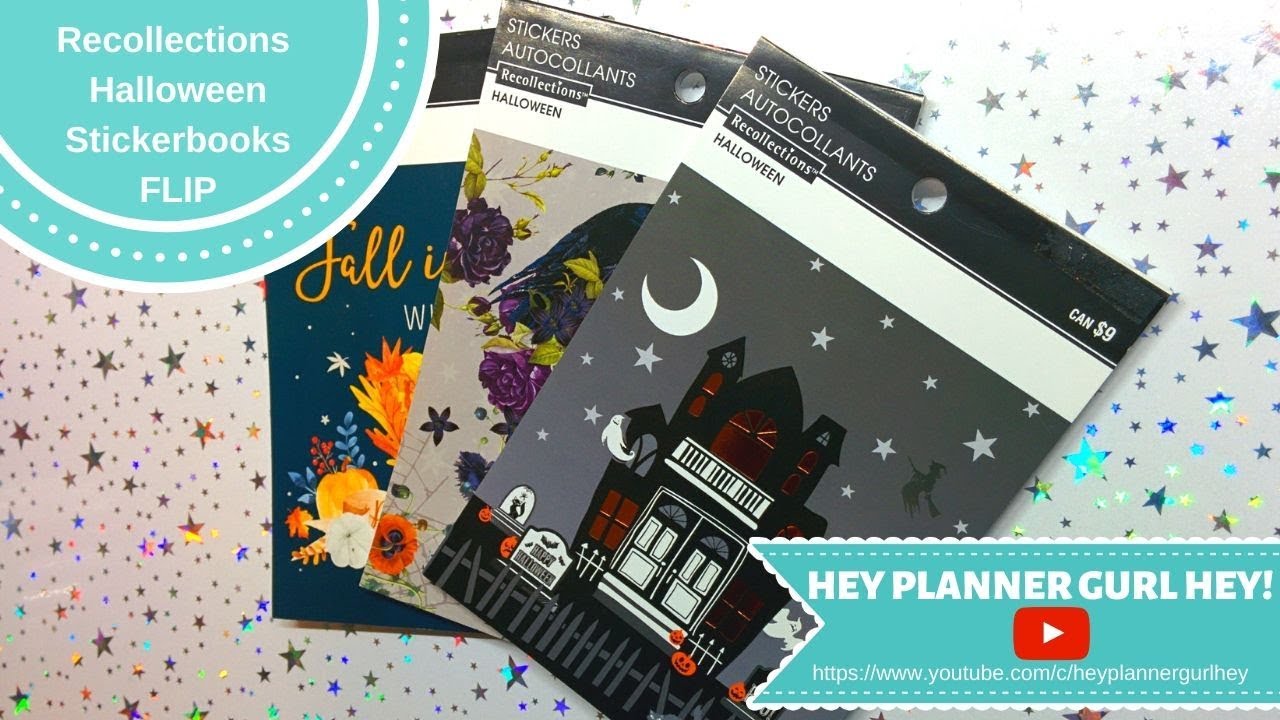 Recollections 3 sticker books - Fall and Halloween Theme - YouTube