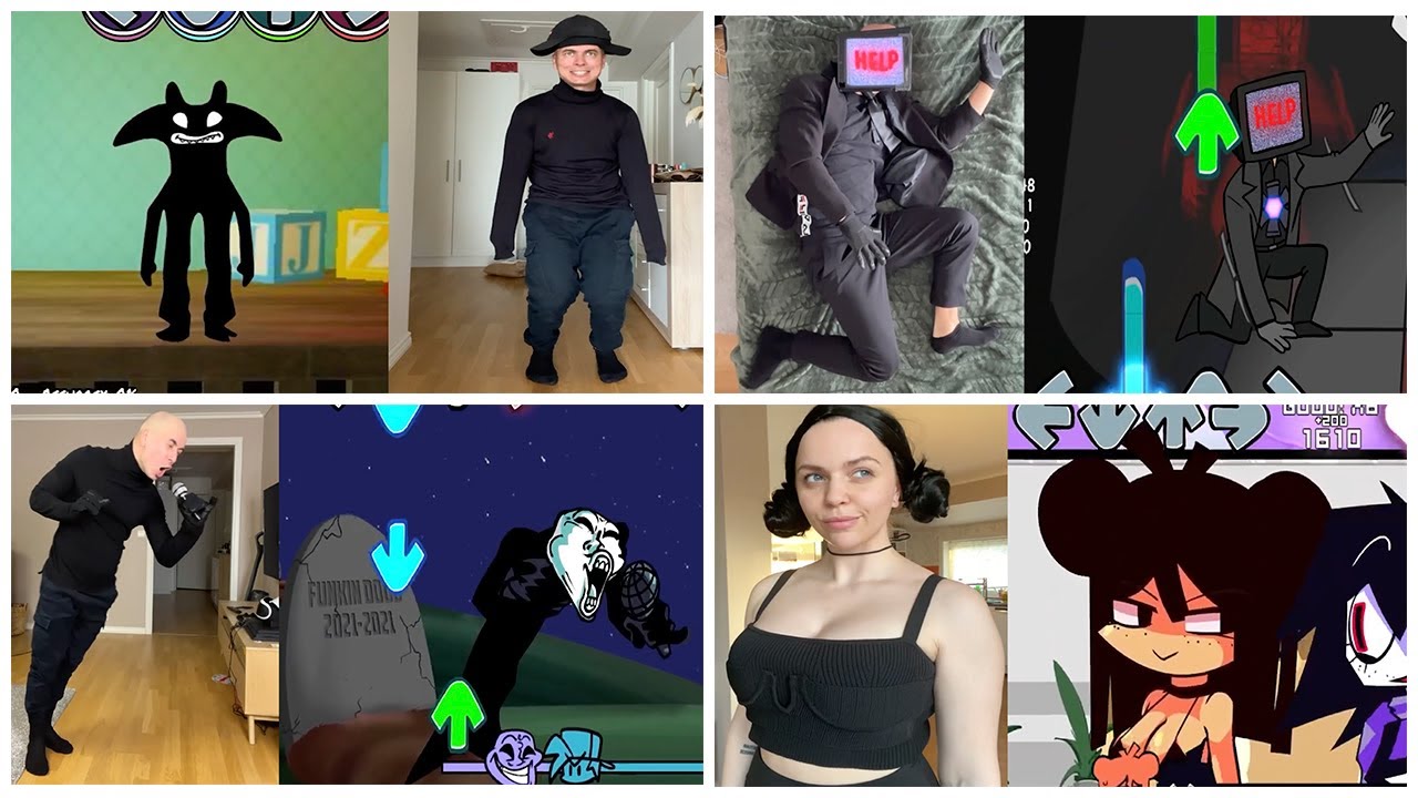 FNF All Black Characters In Real Life Skibidi Toilet | Maxwell The Cat ...