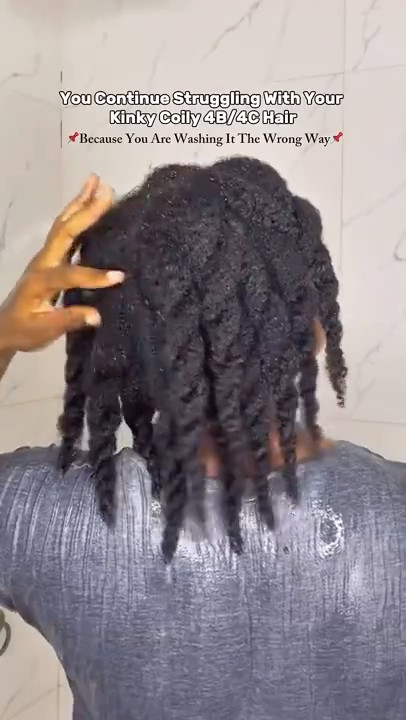 Hair washing tips for kinky, coily 4B/4C hair. You will never struggle ...