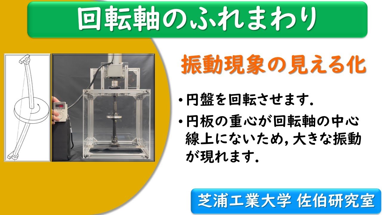 見て知る機械工学「振動工学」 回転によって円板の振動が大きくなります Youtube