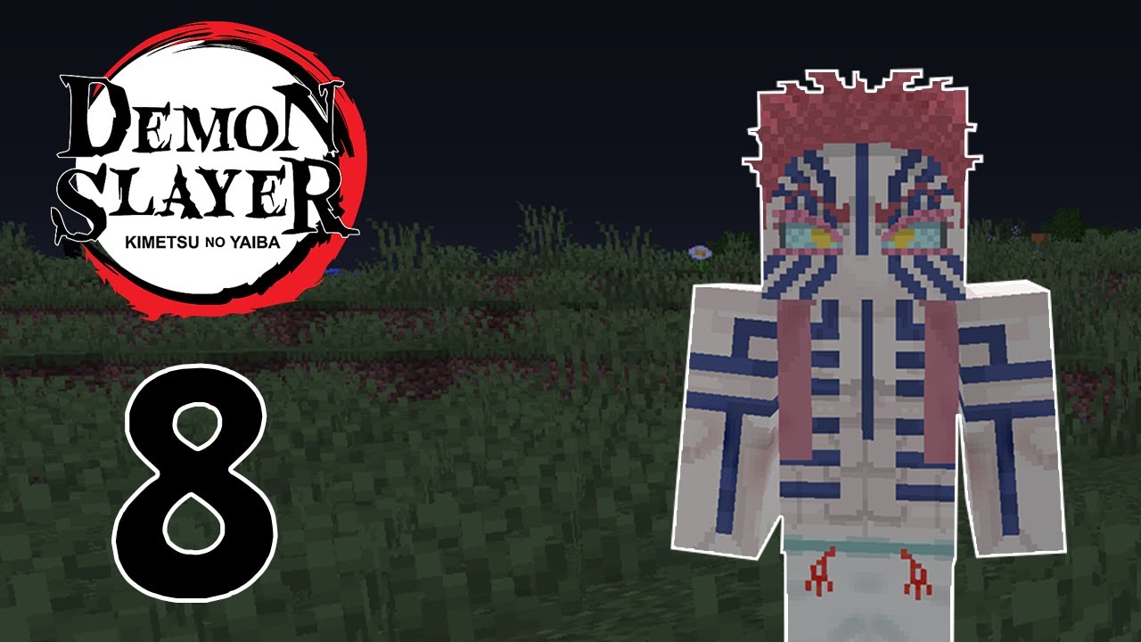 Fighting Upper-Moon 3 Akaza - Demon Slayer Minecraft Mod 8 - YouTube