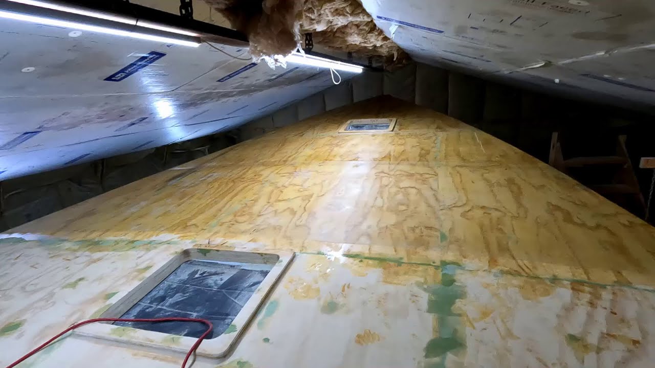 Hull Priming - Engine Room Sole Painting - Starting Glassing the Deck ...