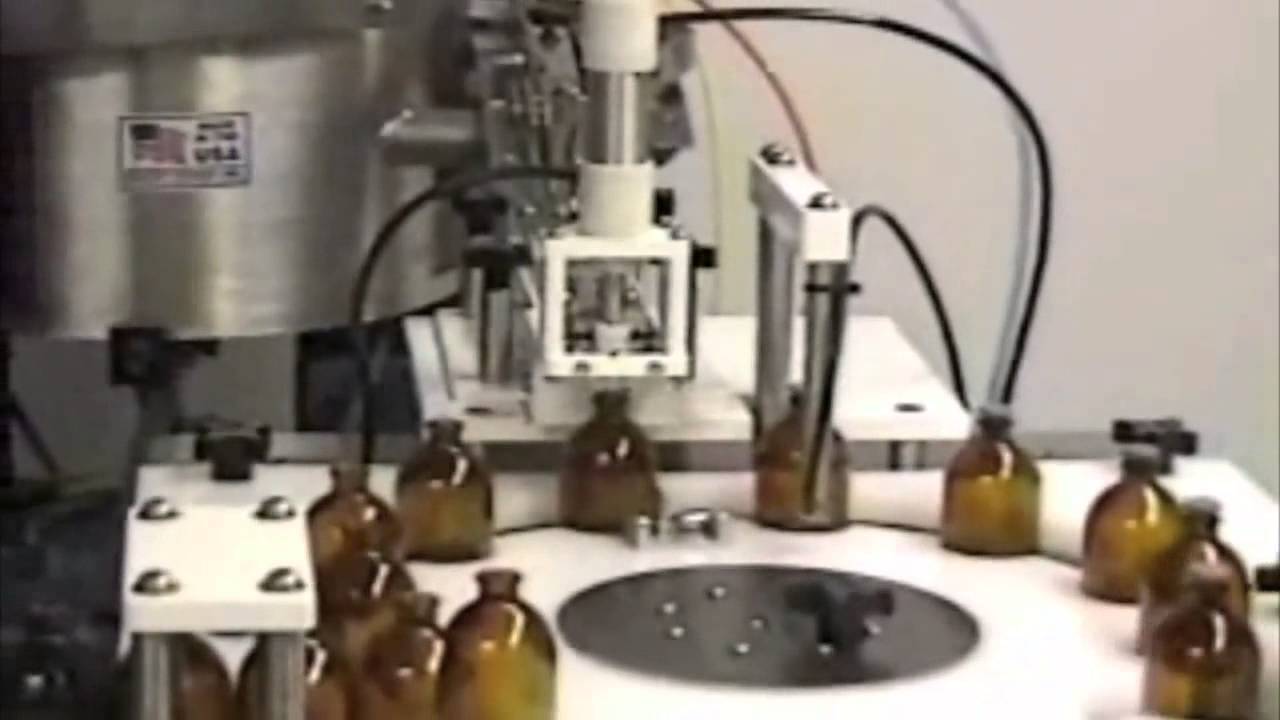 Automatic Single Bottle Plugging Machine - YouTube