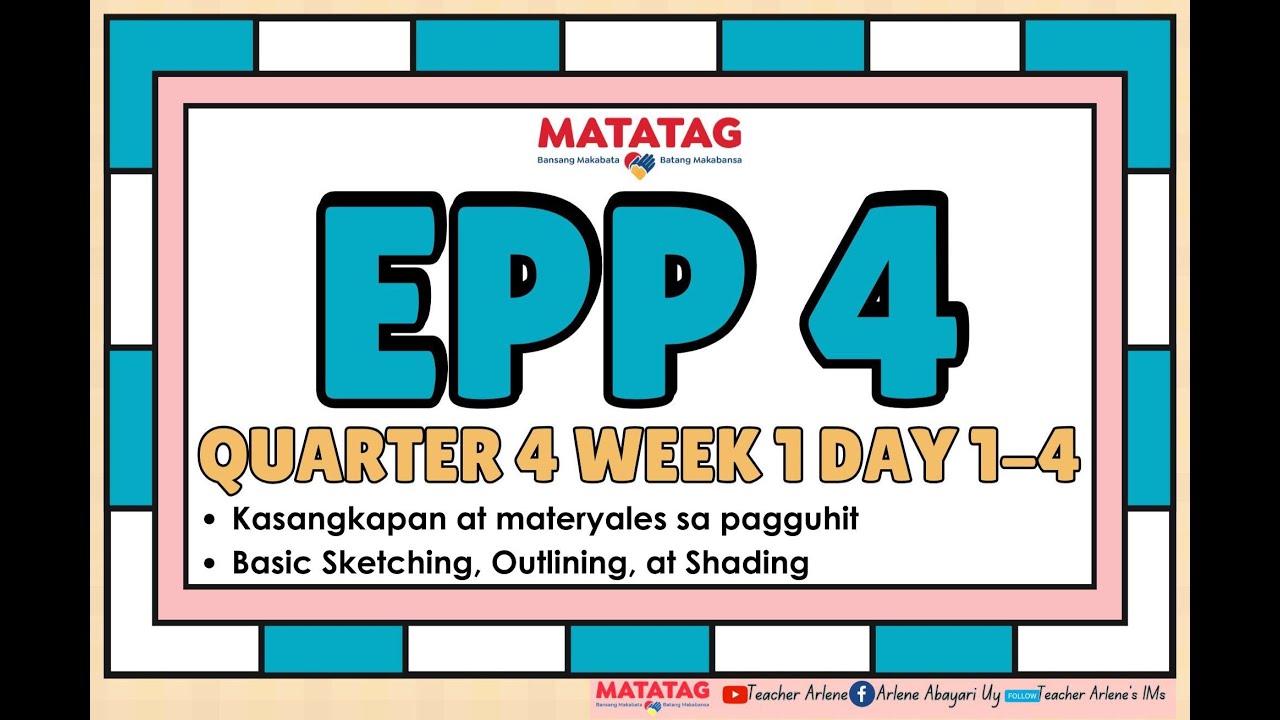 EPP 4 Quarter 4 Week 1 Day 1 to 4 Matatag - YouTube