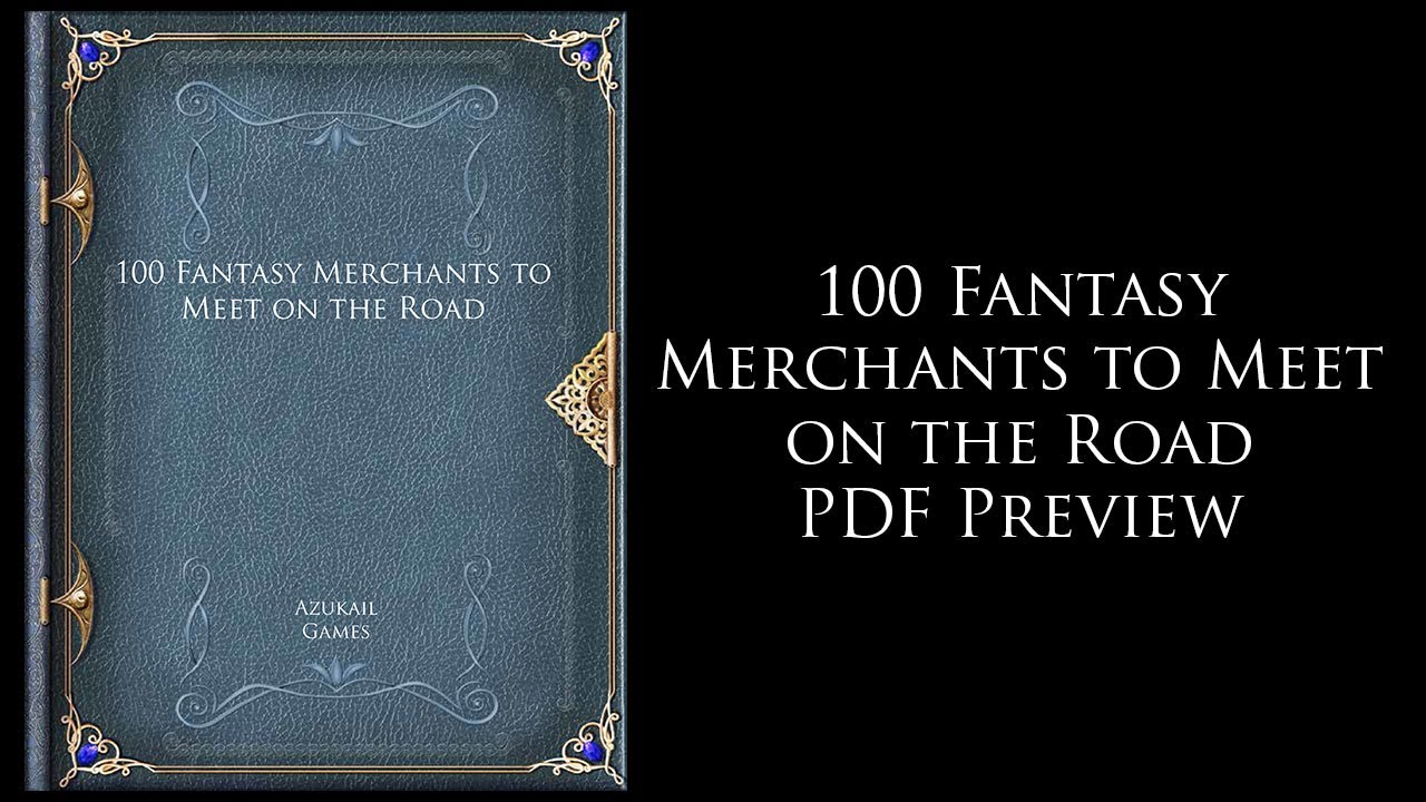 Preview of 100 Fantasy Merchants to Meet on the Road - YouTube