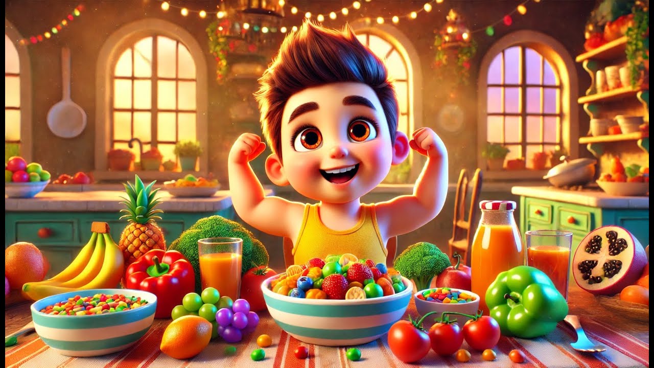 Eating Makes You Strong! 🍎💪 | Fun, Educational Kids' Song About Healthy ...
