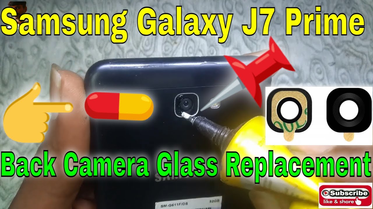 Samsung Galaxy J7 Prime Back Camera Glass Replacement - YouTube