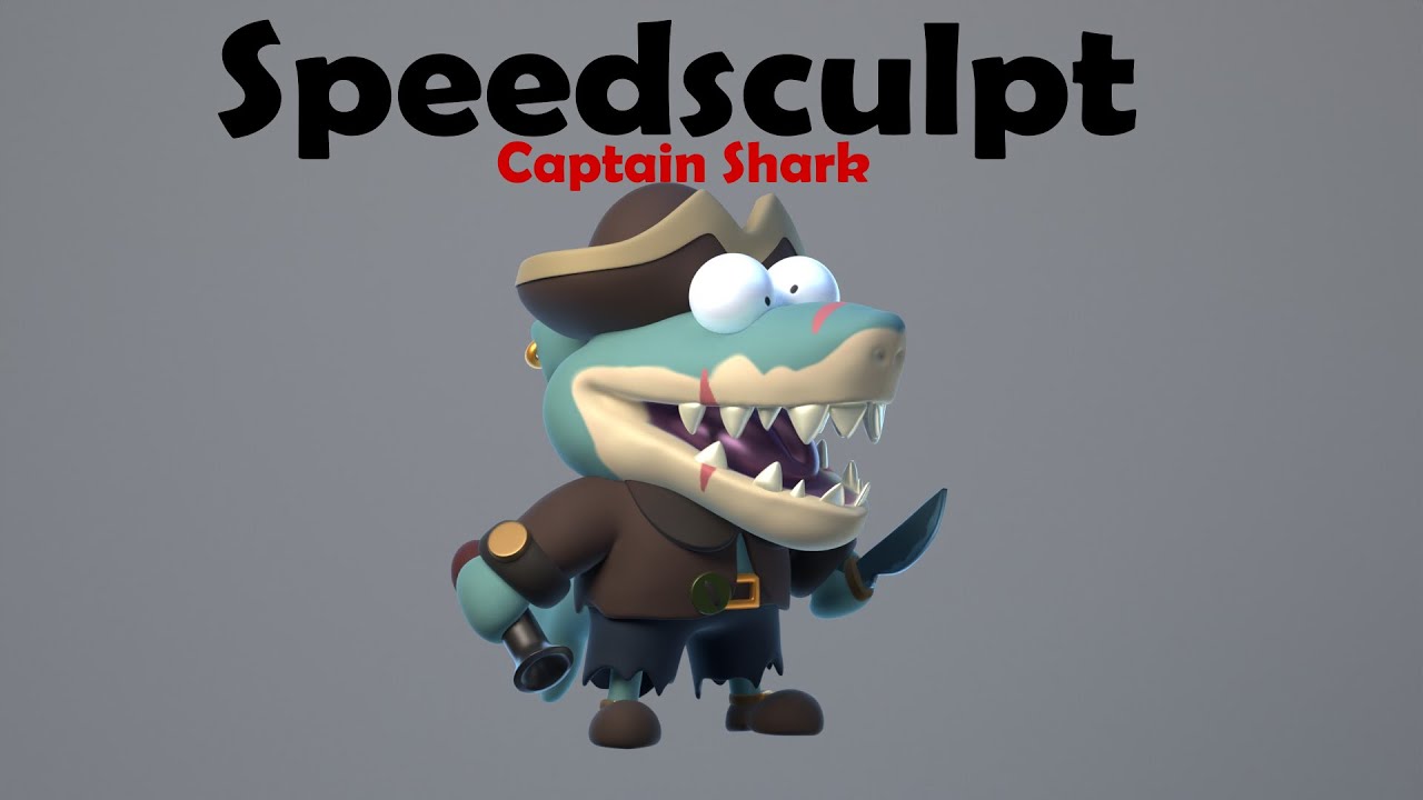 Captain Shark | Speedsculpt Timelapse - YouTube