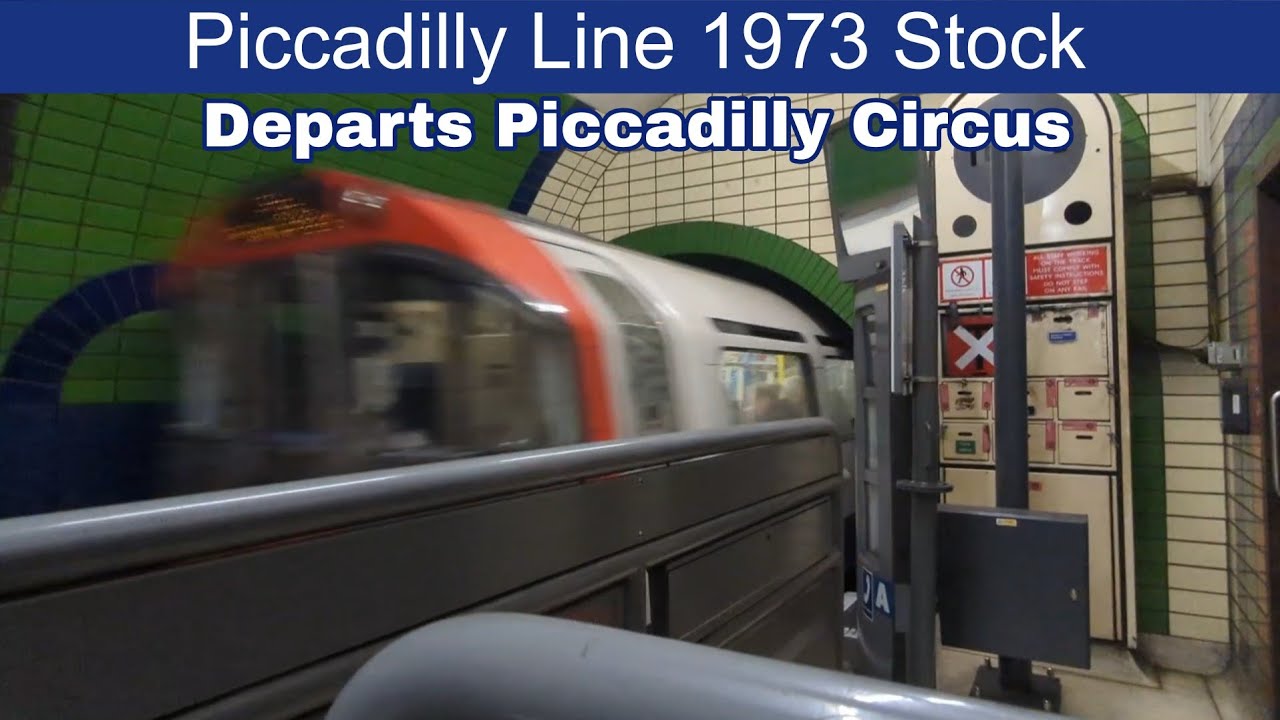 FANTASTIC Piccadilly line 1973 stock departure from Piccadilly Circus ...