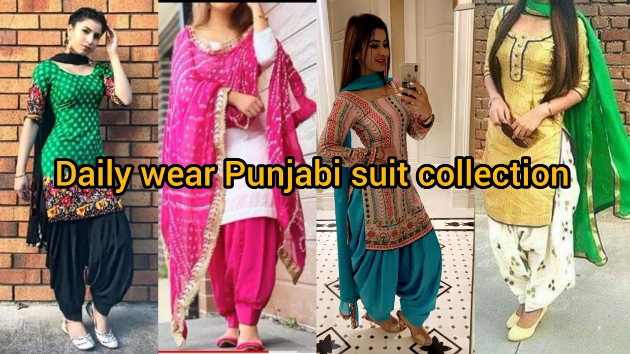 Daily wear Punjabi patiala suit collection/Different types of Punjabi ...