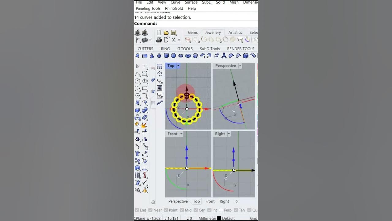 using curves in rhino | array polar command | rhino tutorial - YouTube