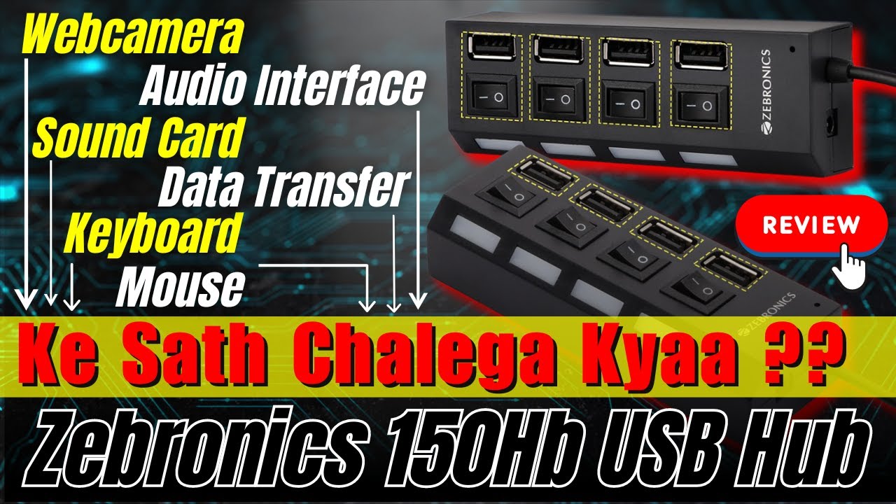 ZEBRONICS 150Hb 4 Port USB Hub || Detailed Review || Q&A - YouTube