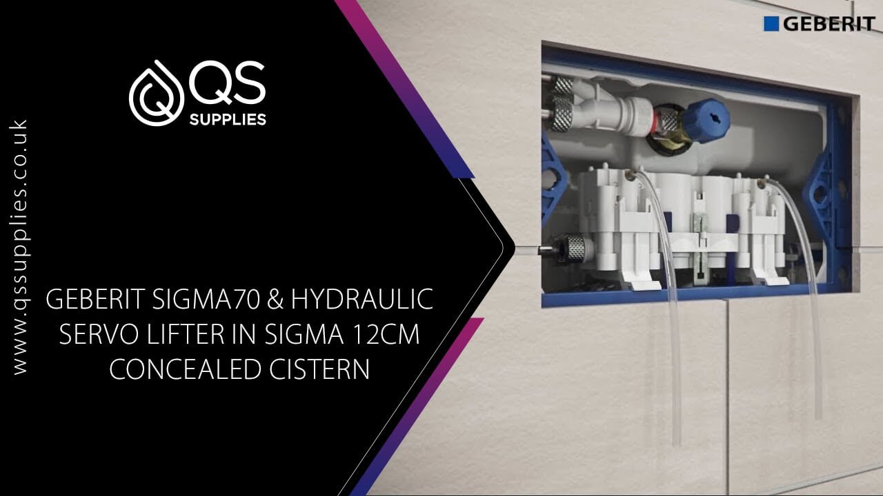 Geberit Sigma70 & Hydraulic Servo Lifter in Sigma 12cm concealed ...