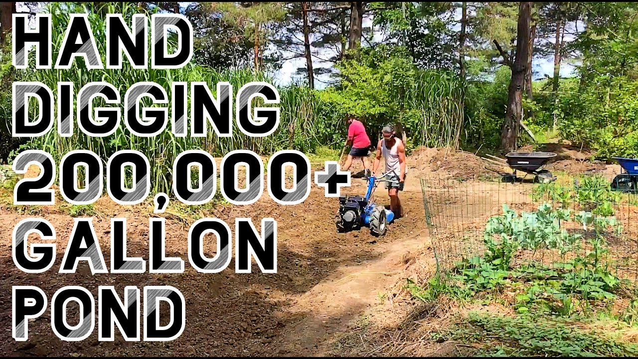 Hand Dug Pond - 1 - Getting Started (200,000+ gallon goal) - YouTube