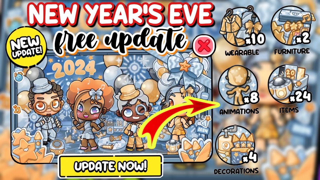 AVATAR WORLD FREE UPDATE 😱🤩 NEW YEAR'S EVE FREE ITEMS 😍🙀 GET THEM NOW ...