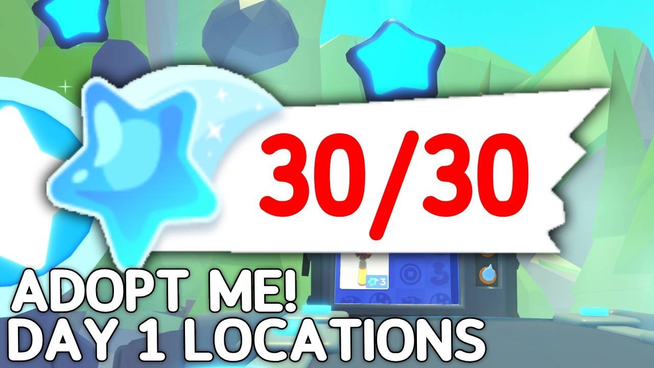 All 30 Shooting Star Locations In Adopt Me! Day 1 - YouTube