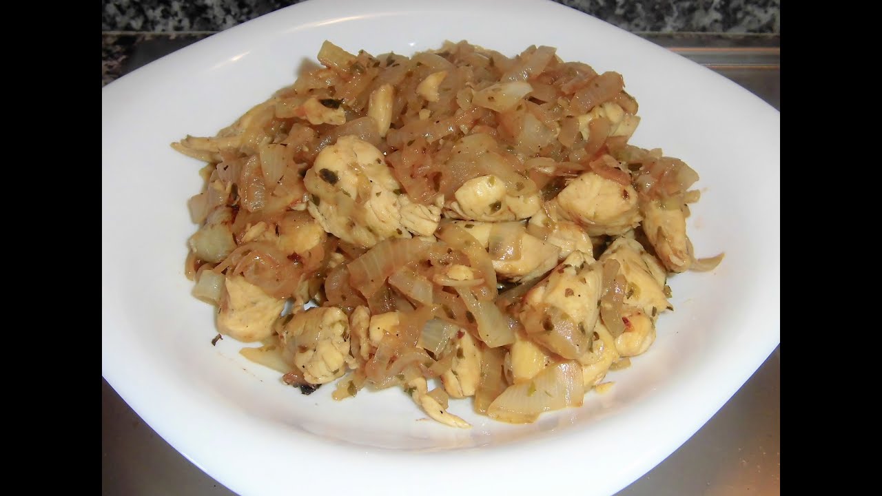 Pollo con cebolla - YouTube