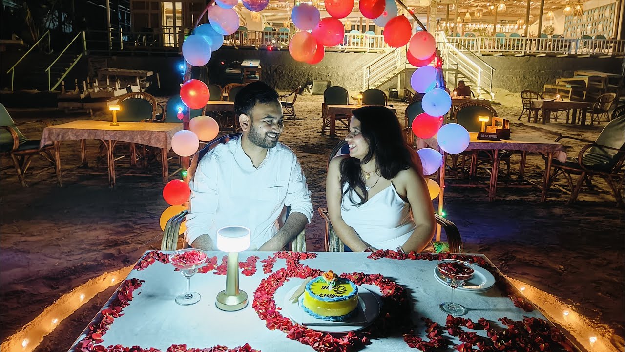 Candlelight dinner at Palolem Beach South Goa - YouTube