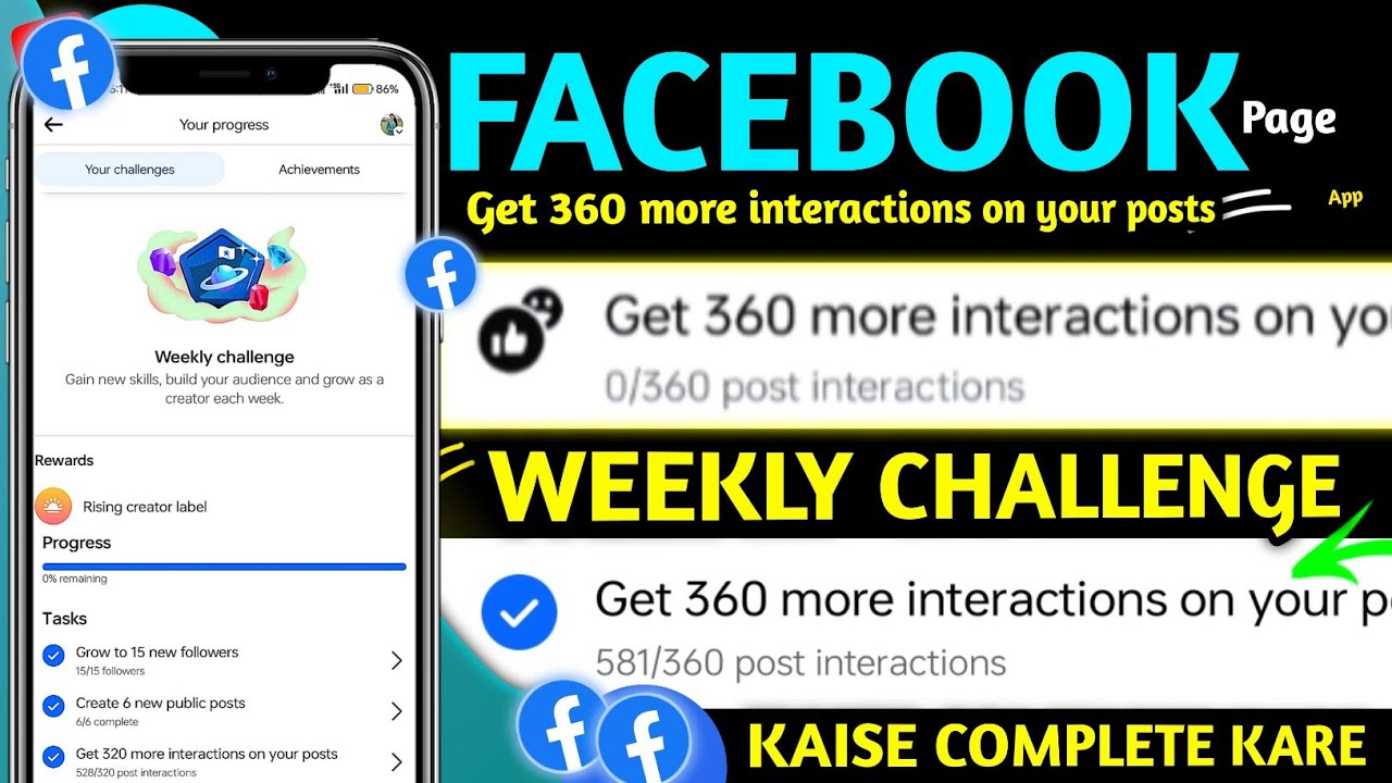 Get 360 more interactions on your posts // Weekly Challenge Get 360 ...