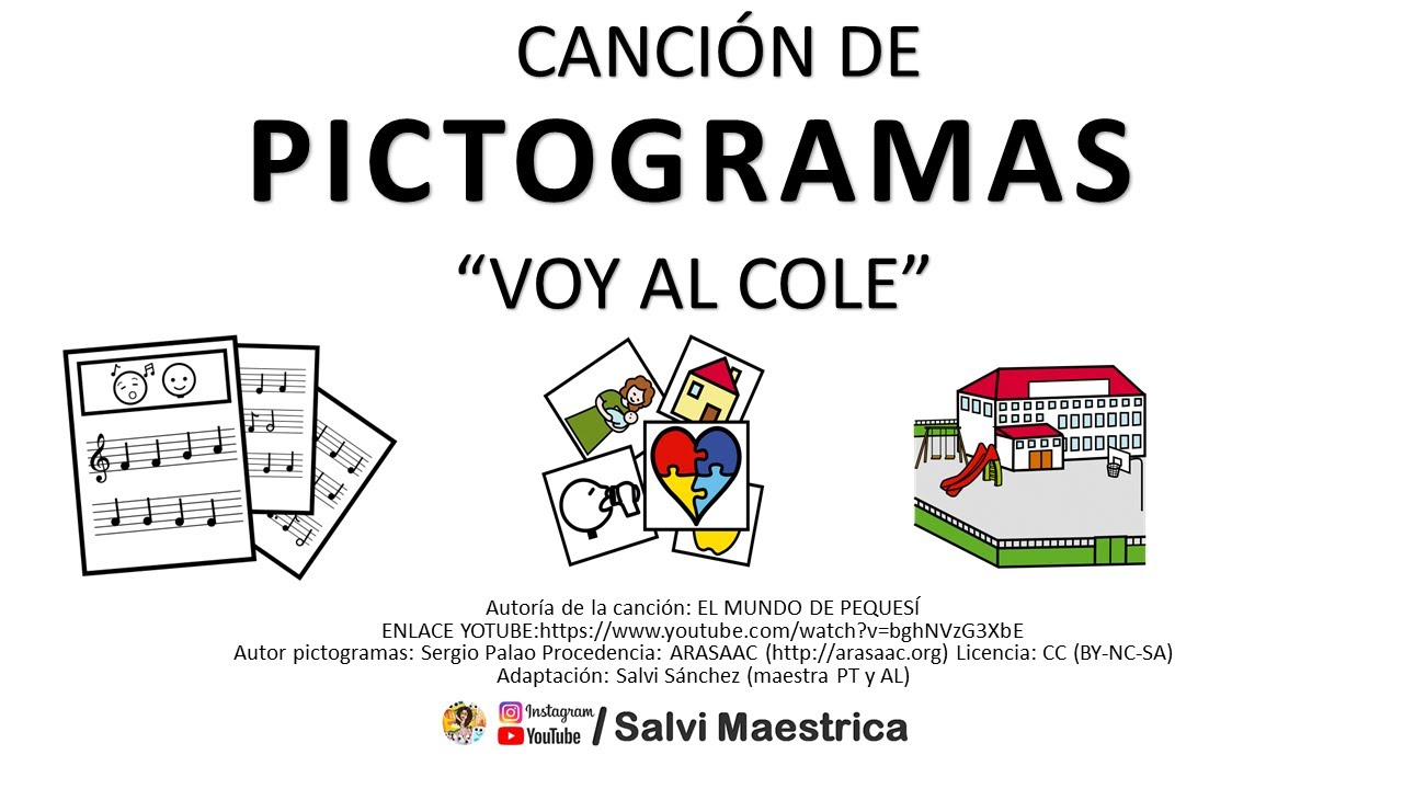 VOY AL COLE CON PICTOGRAMAS EN ESPAÑOL PARA NIÑOS | voy al cole para ...