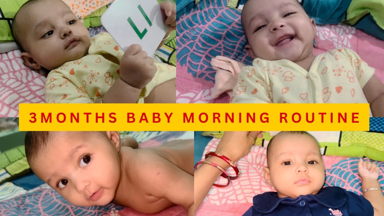3 Month Baby Morning Routine ll Baby Developmental Milestone ll 3 ...