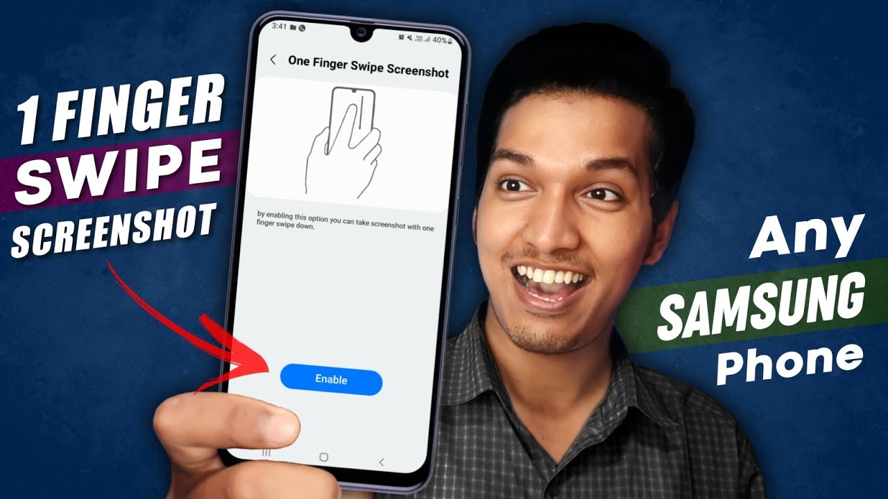 Swipe Screenshot in Samsung Galaxy Phone - Very Simple Method - YouTube