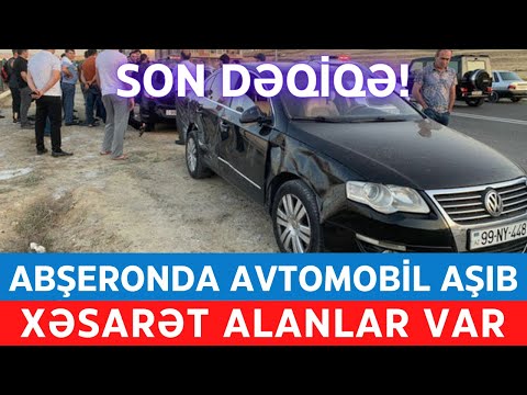 Abşeronda avtomobil aşıb, xesaret alan var