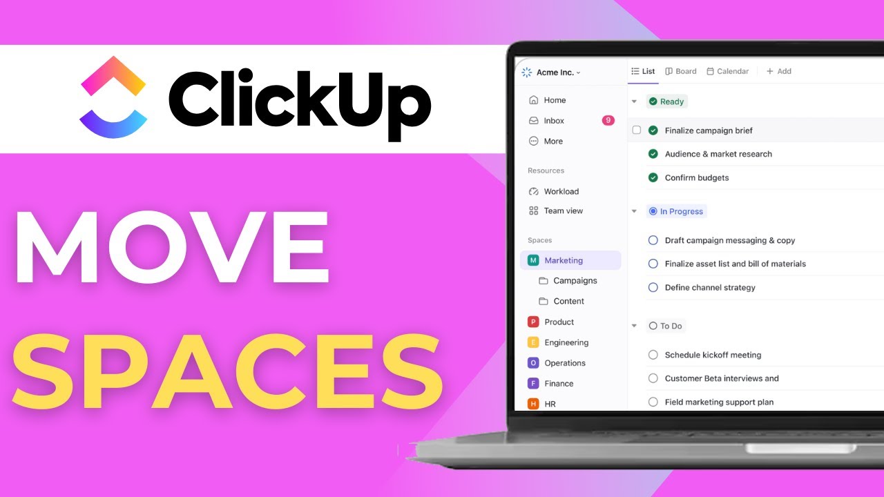 How to Move a Space to Another Workspace in ClickUp - YouTube