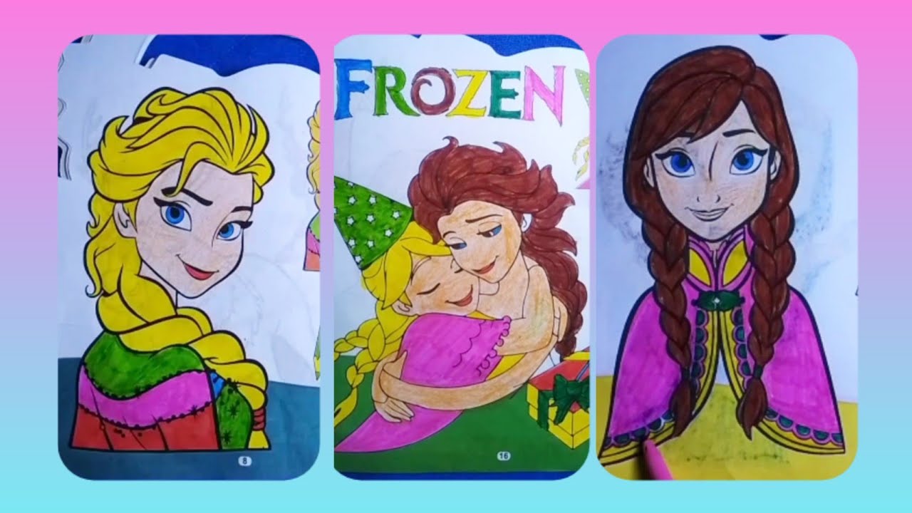 elsa coloring drawing/ coloring pages+ nursery rhymes/#youtube#ytshourt ...