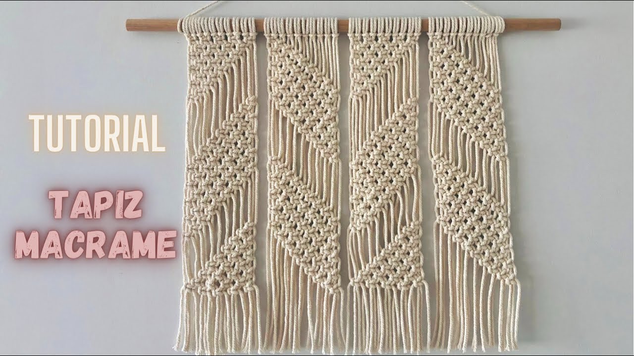 Tapiz XL de Macramé. Tutorial Paso a Paso. Big Wall Hanging Macramé ...