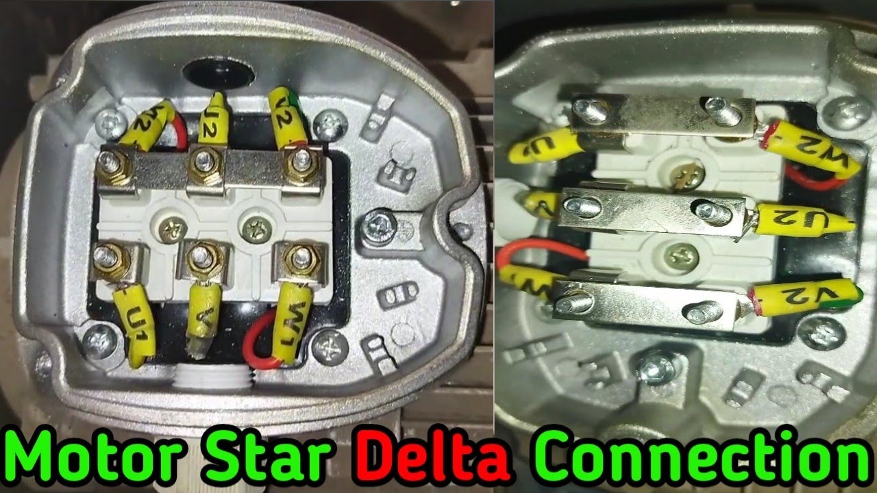 STAR DELTA CONNECTION FOR 3 PHASE MOTOR TERMINAL CONNECTION || WYE ...