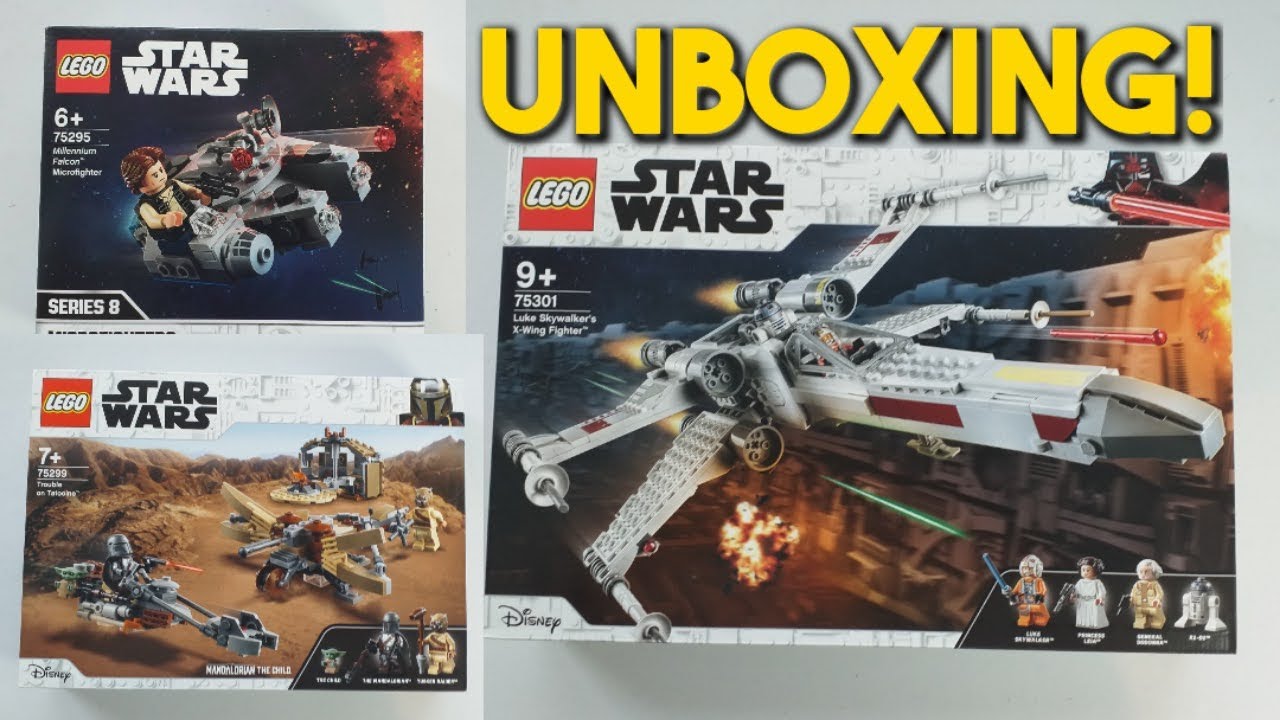 UNBOXING LEGO Star Wars Luke's X-wing Fighter, Trouble on Tatooine and ...